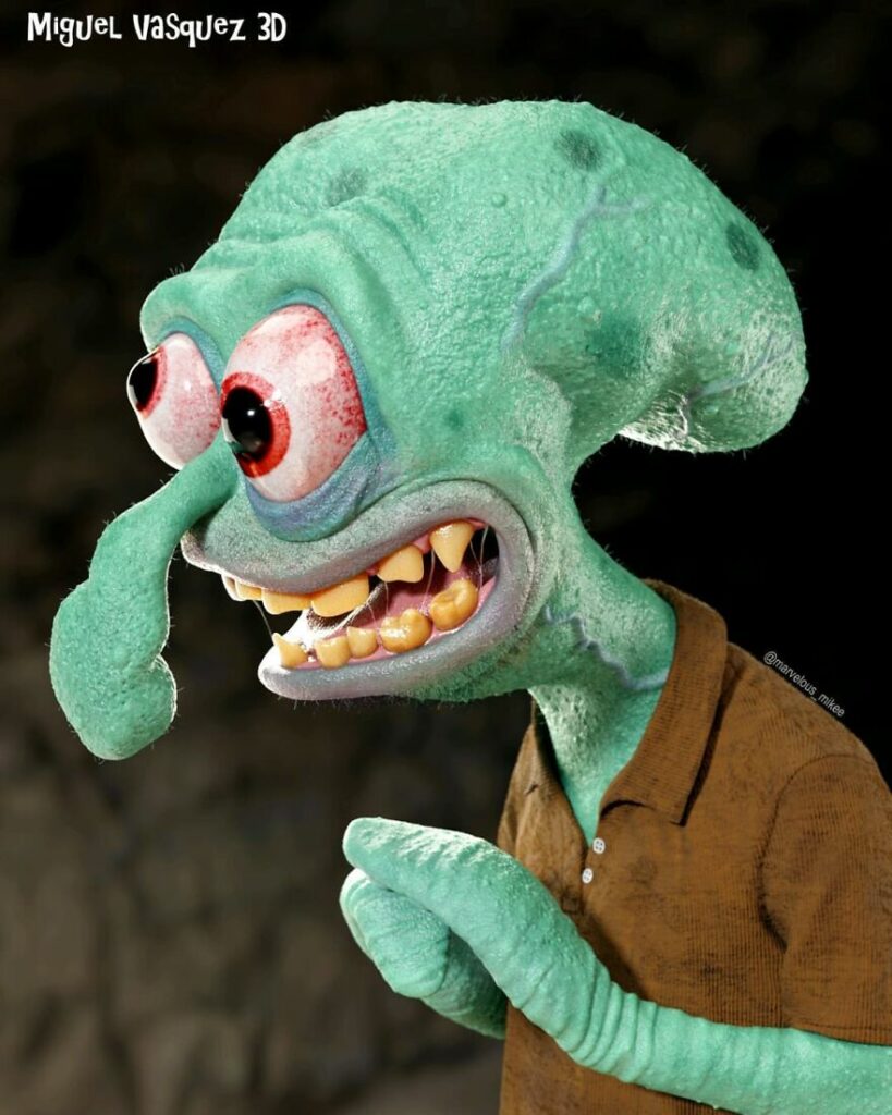 20 Popular Cartoon Characters Given A Disturbing Makeover By This ...