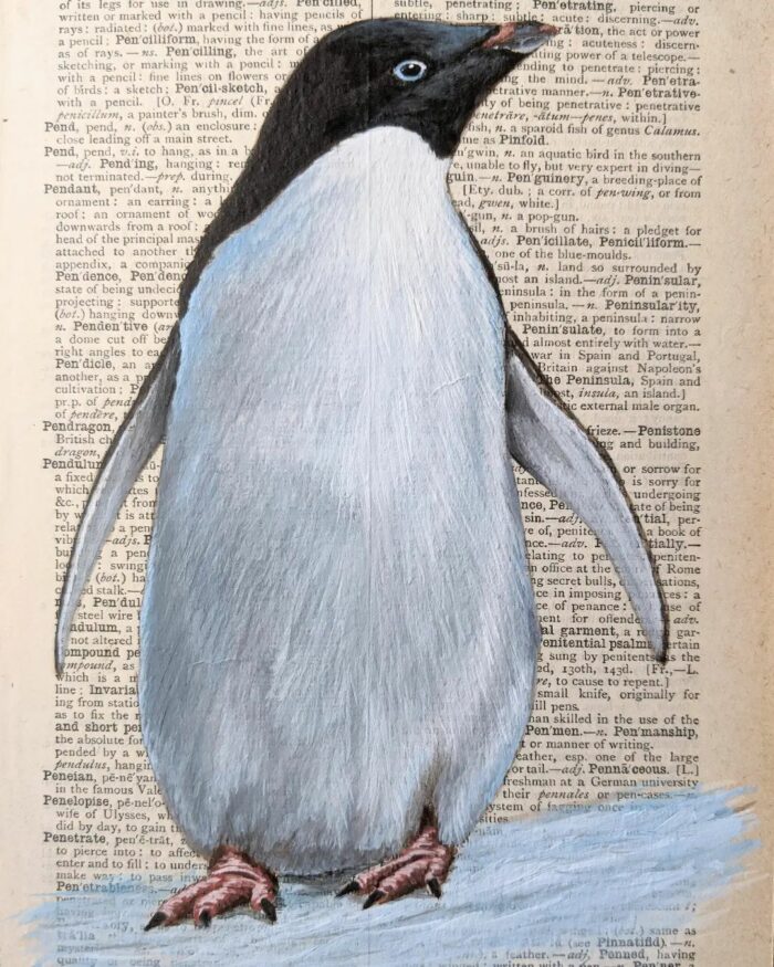 Artist Uses Pages Of Vintage Books As His Canvas To Paint Magnificent ...