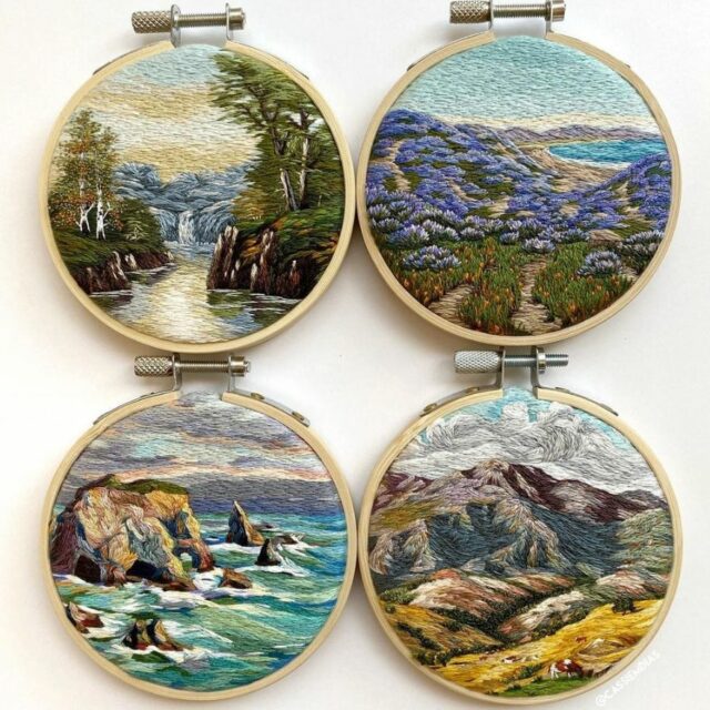 Stunning Impressionistic Embroidered Works, Created By Cassandra Dias ...