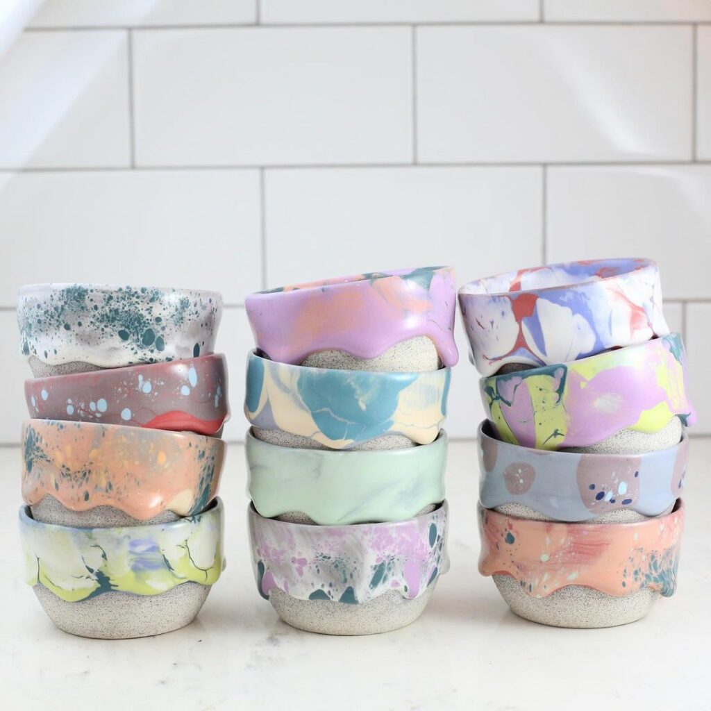 Artist Creates Beautiful Ceramic "Drippy Pots" With Vibrant Colors And ...