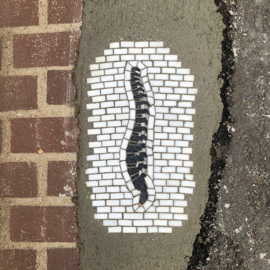 20 Times This Artist Used Colorful Mosaics To Cover Potholes On Roads ...