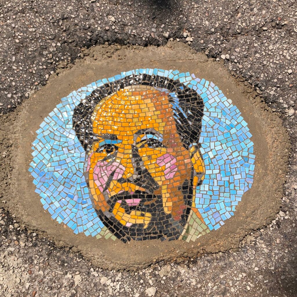 20 Times This Artist Used Colorful Mosaics To Cover Potholes On Roads ...