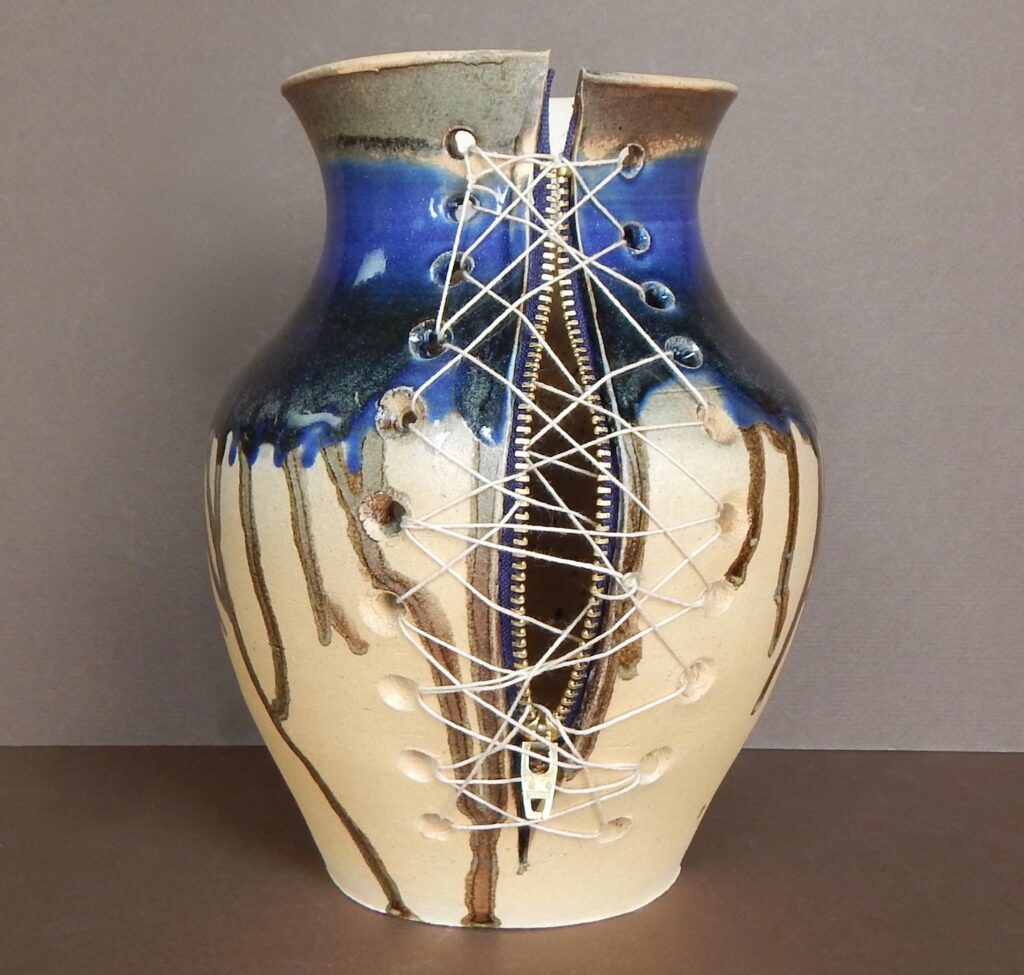 This Artist Mends Shattered Vessels By Using Rusted Wires and Scissors ...