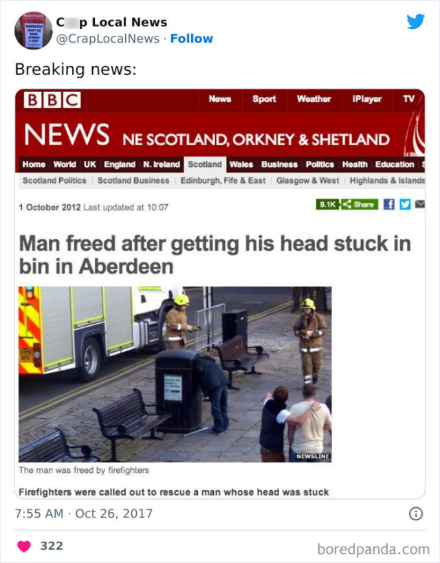 This Twitter Account Posts The Internet’s “Craziest Headlines”, And ...