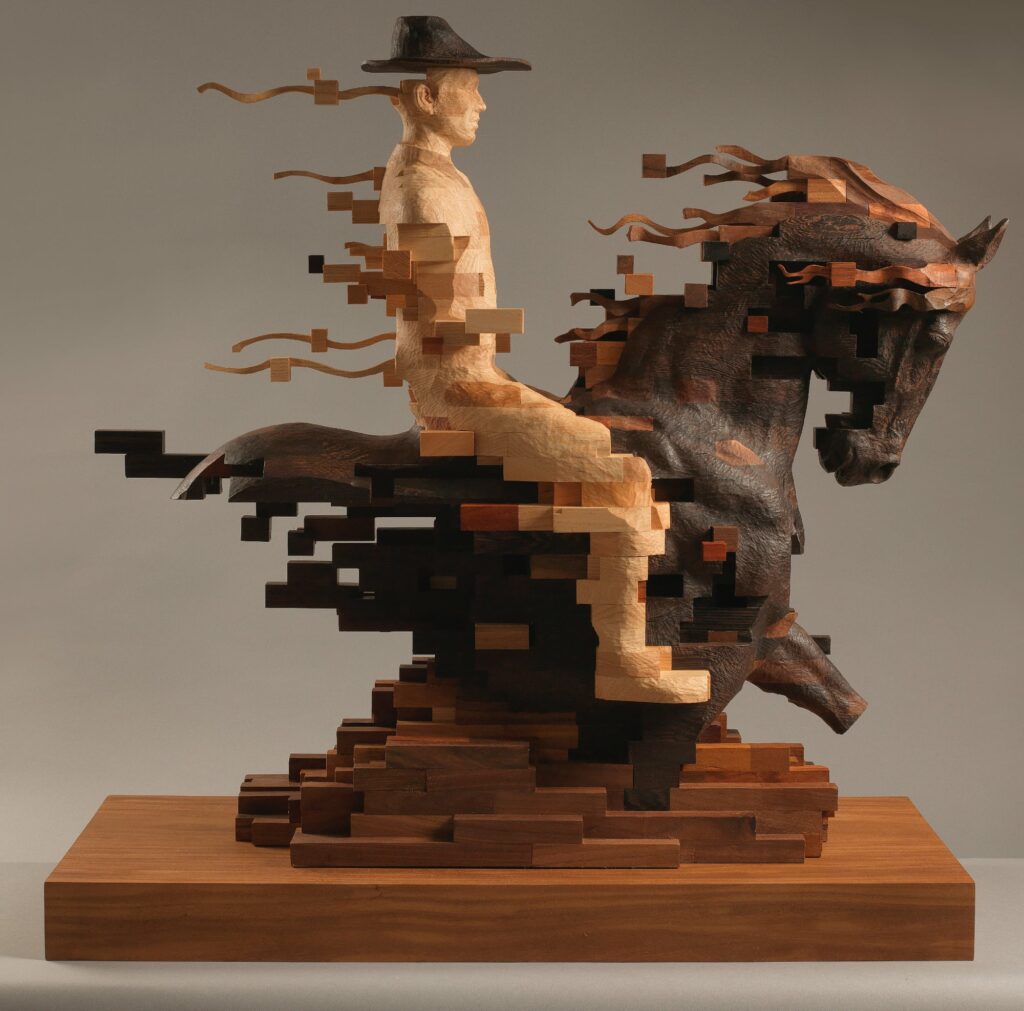 10 Beautiful Pixelated Sculptures Made With Wood, Created By Han Hsu ...