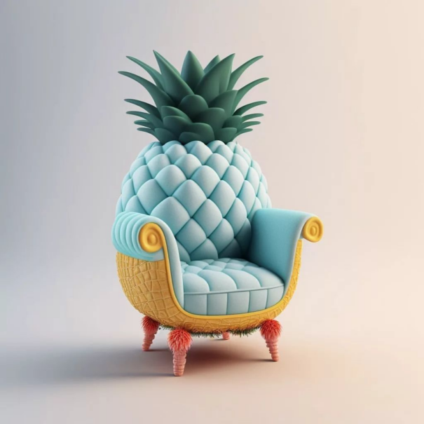 10 Amazing Photos Of Fruit-Shaped Chairs Generated By An AI Tool ...