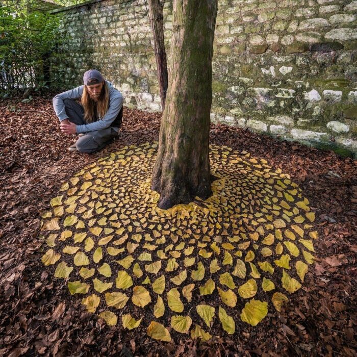 15 Striking Autumn Leaves Arrangement By Land Artist Jon Foreman | DeMilked