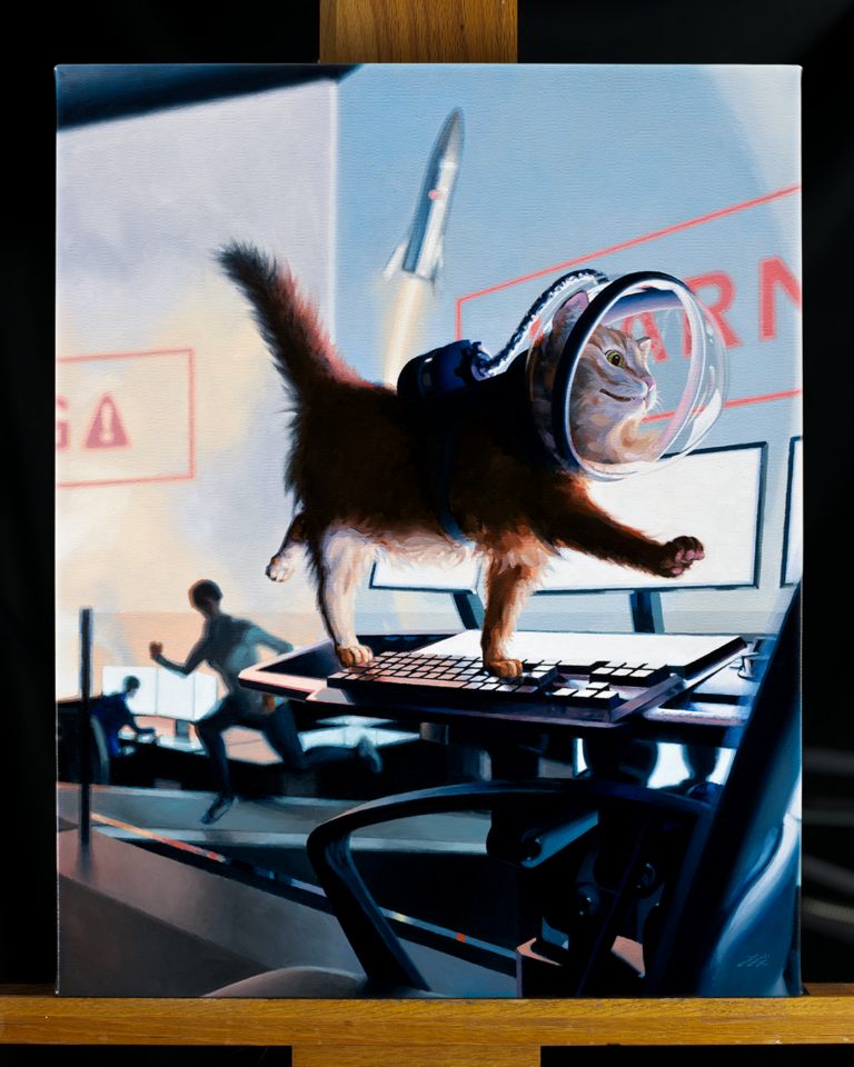 "Flight Of The Floof": 6 Wonderful Oil Paintings By Luke Dangler | DeMilked