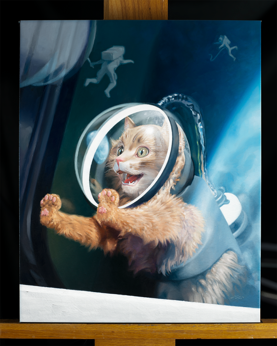 "Flight Of The Floof": 6 Wonderful Oil Paintings By Luke Dangler | DeMilked