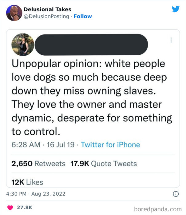 20 Of The Most Unreasonable, Cringey, Arrogant Or “Delusional Takes ...