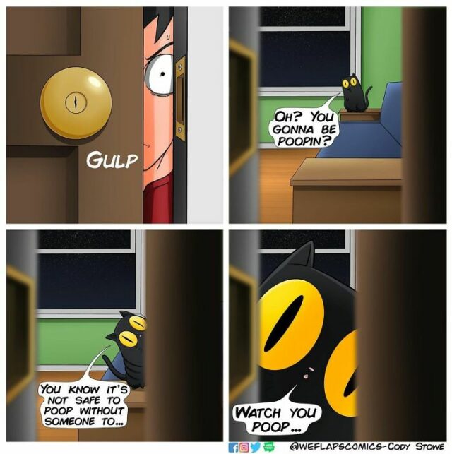 Artist Illustrates His Life With A Cat (20 Comics) | DeMilked