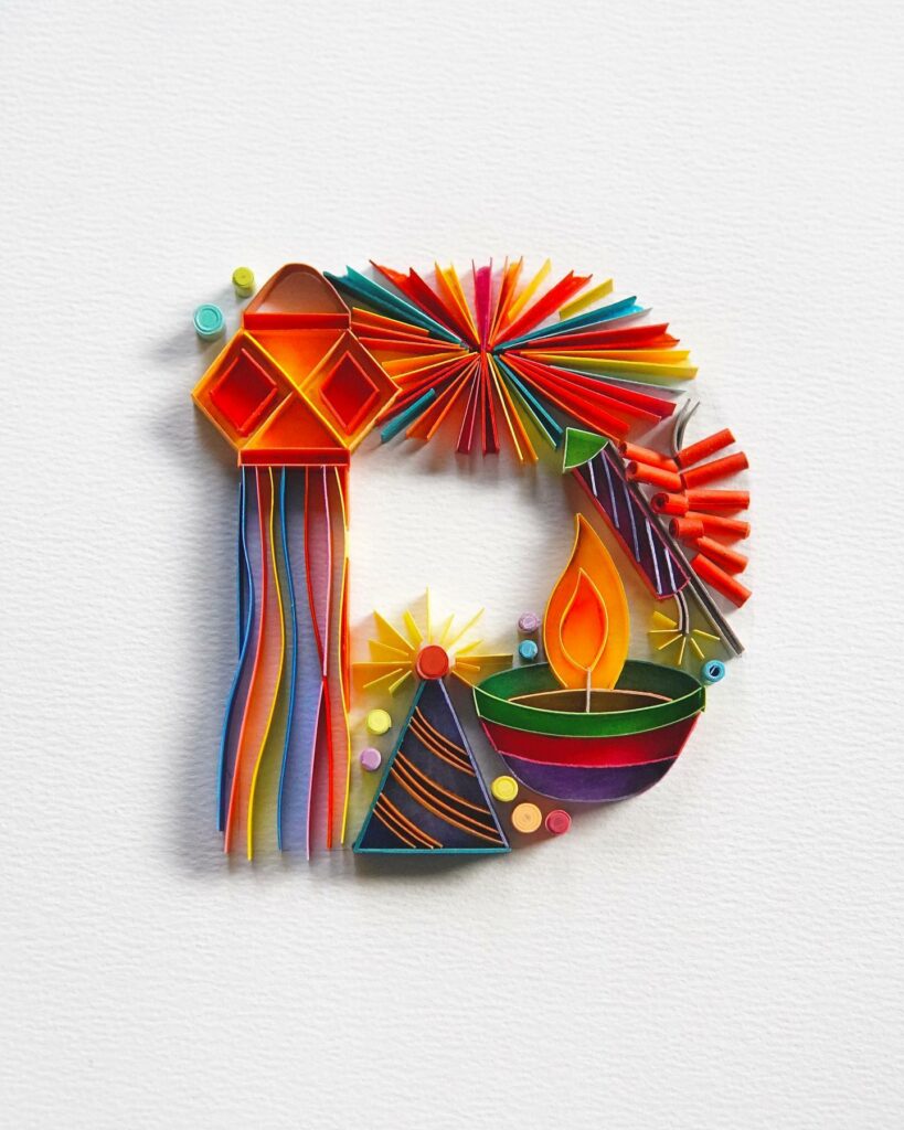 Indian Artist Creates Mind-Blowing Quilled Typography With Colorful ...