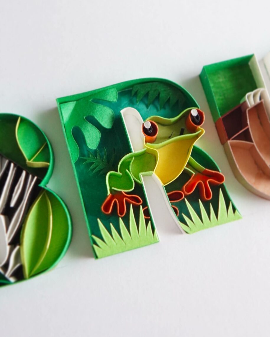 Indian Artist Creates Mind-Blowing Quilled Typography With Colorful ...