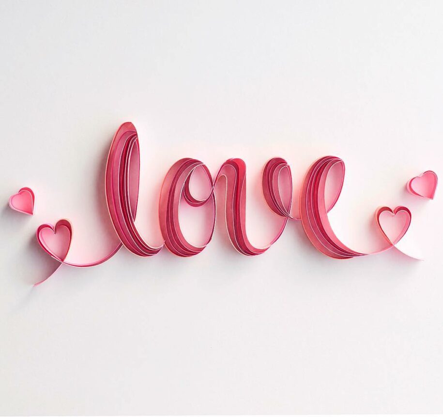 Indian Artist Creates Mind-Blowing Quilled Typography With Colorful ...