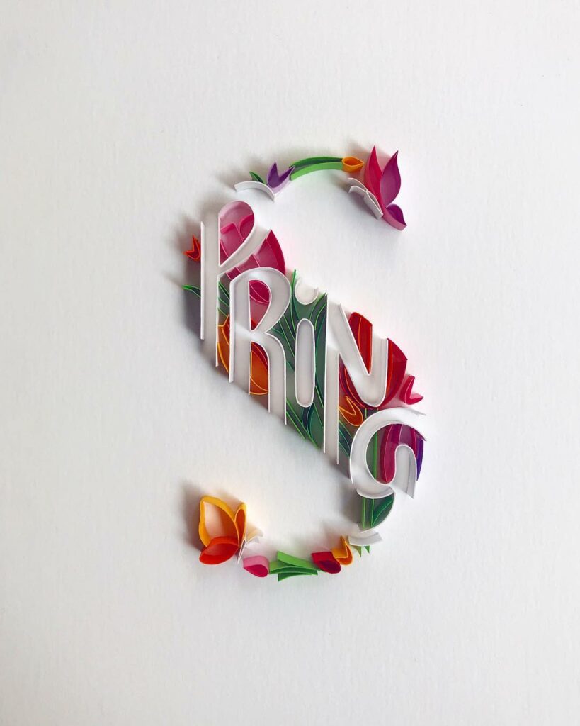 Indian Artist Creates Mind-Blowing Quilled Typography With Colorful ...
