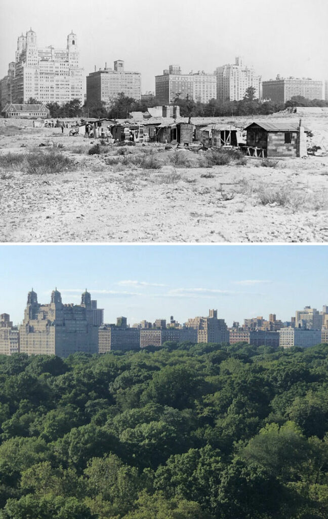 20 'Then And Now' Pics Of Places Showing How Time Affects Things | DeMilked