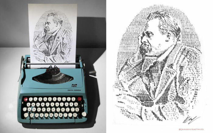 20 Artworks Created With A Typewriter By James Cook | DeMilked
