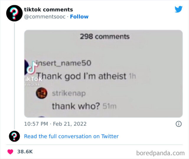 30 Of The Funniest & Most Unhinged TikTok Comments Shared By A ...