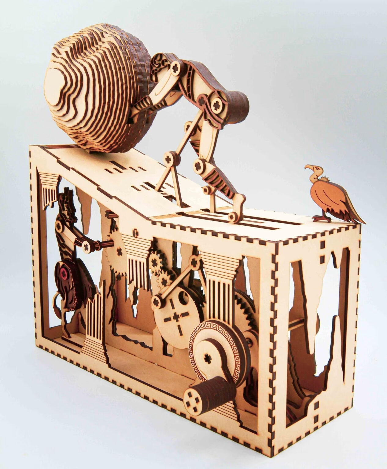 Artist Creates An Intricately Detailed Wooden Kinetic Figure Of ...