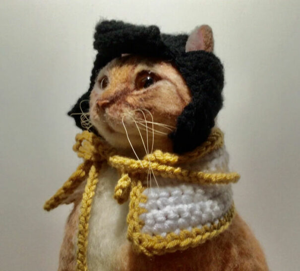This Artist Crotchets Hats For Cats Based Off Real Legendary Figures ...