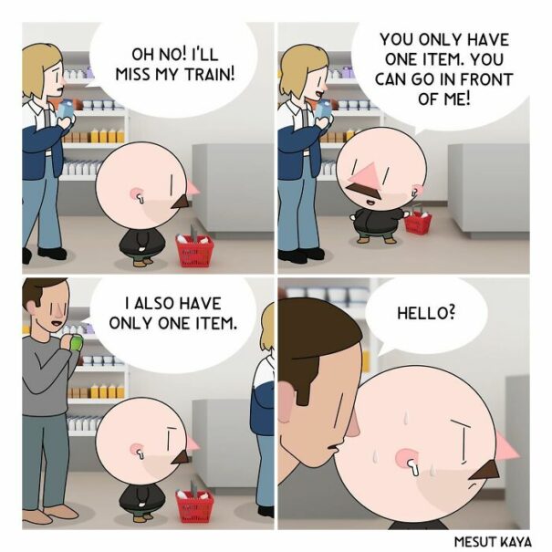 20 Silly Random Comics About A Bald Guy With Mustache, Created By Mesut ...