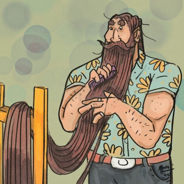 Artist Who Doesn’t Usually Draw Men Decided To Attempt The Manly March ...