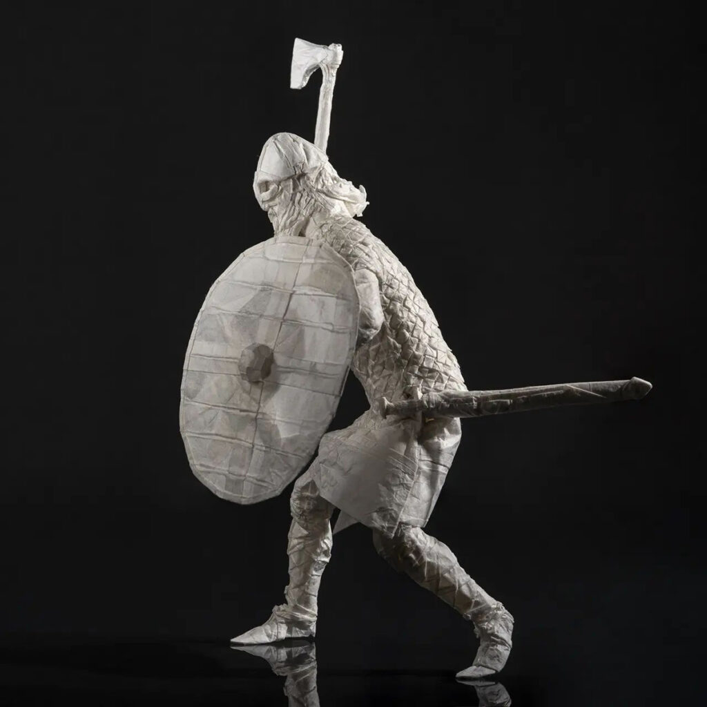 10,000 Folds In A Single Sheet Of Paper: Viking Warrior Origami Goes Viral | DeMilked