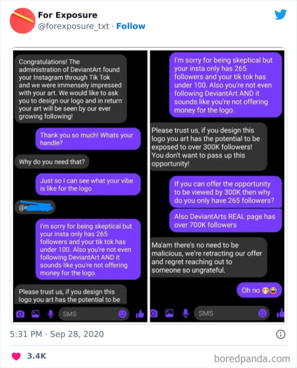 20 Times People Really Offered “Exposure” Instead Of Money (20 Pics ...