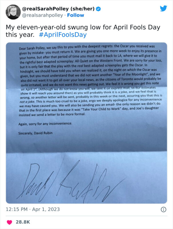 20 Of The Funniest April Fools' Jokes And Pranks From Famous People And ...