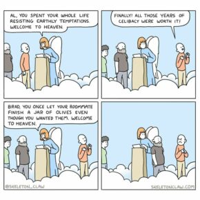 20 Dark Humor Comics With Twisted Endings, As Illustrated By Skeleton ...