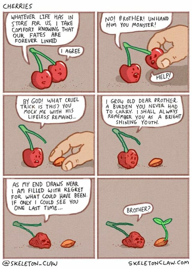 20 Dark Humor Comics With Twisted Endings, As Illustrated By Skeleton ...