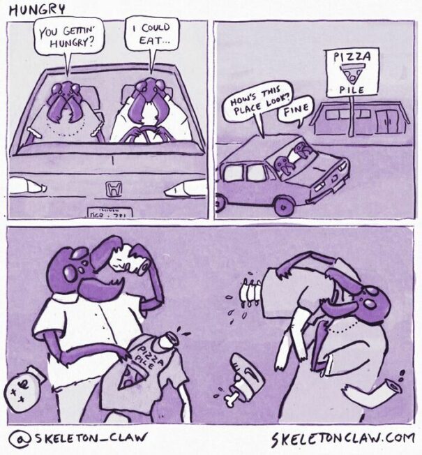 20 Dark Humor Comics With Twisted Endings, As Illustrated By Skeleton ...