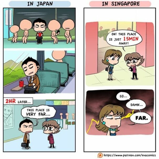 20 Comic Illustrations Depicting Cultural Differences Between Japan And ...