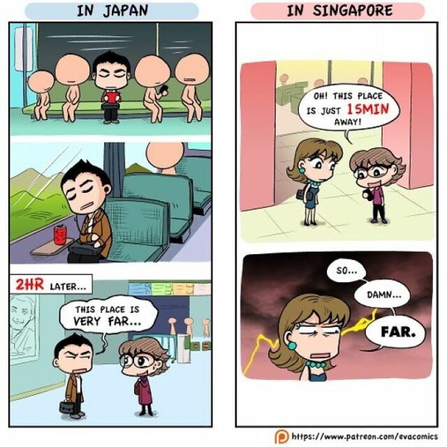 20 Comic Illustrations Depicting Cultural Differences Between Japan And ...