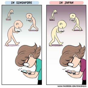 20 Comic Illustrations Depicting Cultural Differences Between Japan And ...
