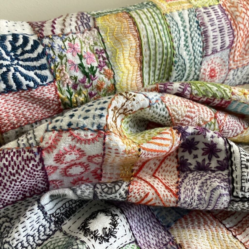 Textile Artist's Daily Reflections Emerge On A Year-Long Embroidered ...