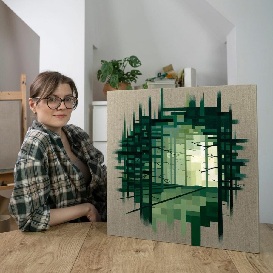 Artist Creates Pixelated Painting That Look Like Glitches | DeMilked