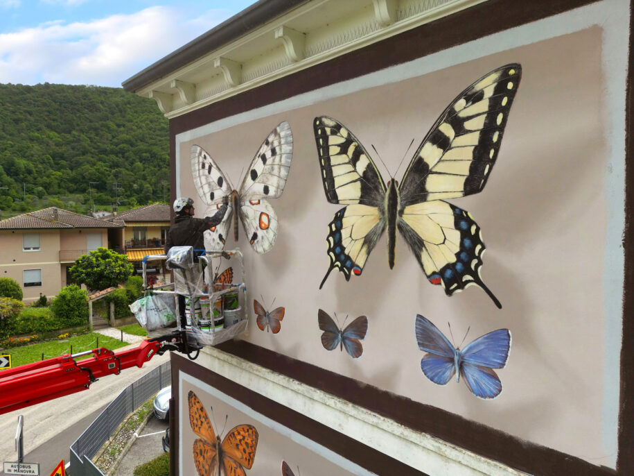 Artist Creates Larger-Than-Life Butterfly Murals To Beautify City Walls ...