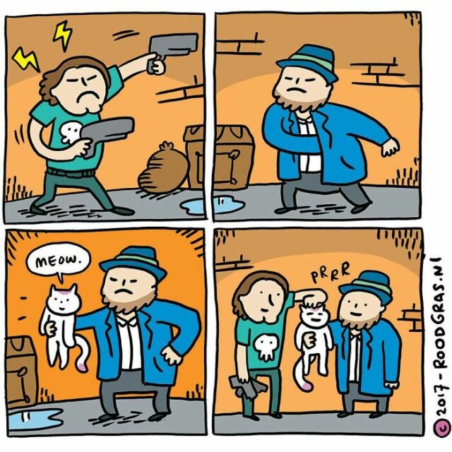 30 Adorable Comics Depicting A Dutch Illustrator's Cat's Adventures ...