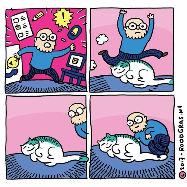 30 Adorable Comics Depicting A Dutch Illustrator's Cat's Adventures ...