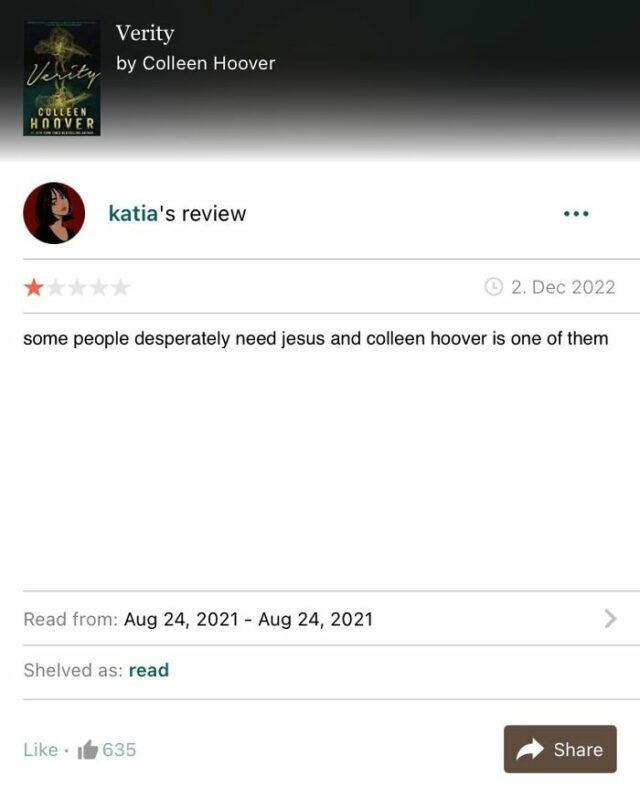 TikToker Goes Viral For Sharing 20 Of Their Fave 1-Star Book Reviews ...