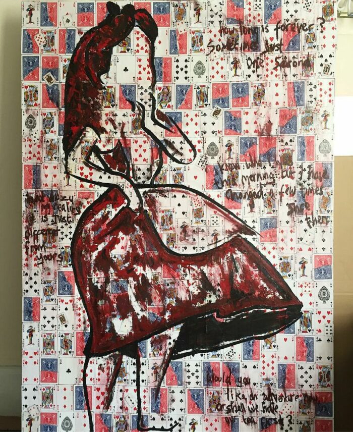 15 Mesmerizing Collage Paintings With Playing Cards And Black Pigments ...