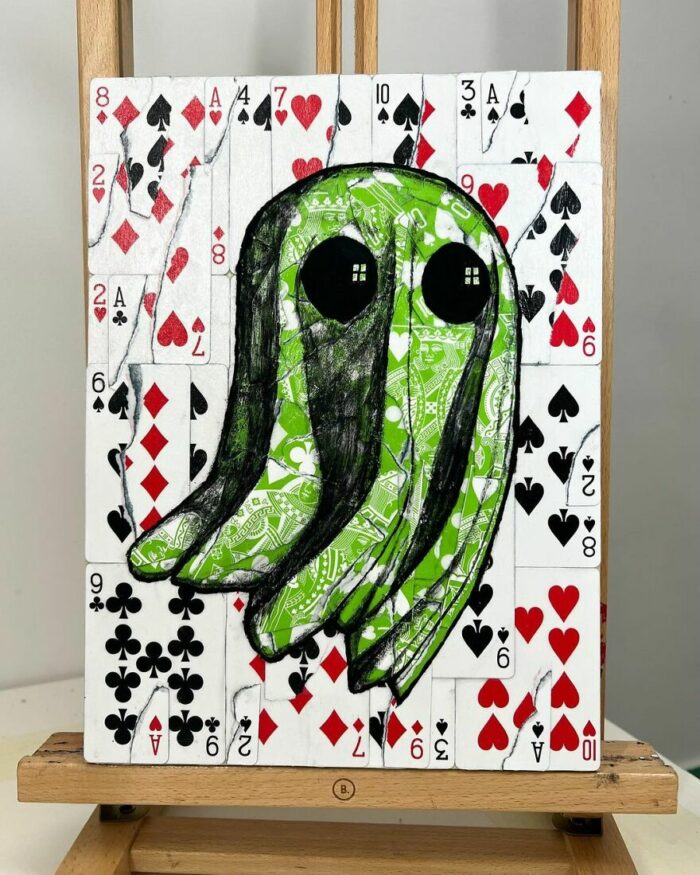 15 Mesmerizing Collage Paintings With Playing Cards And Black Pigments ...