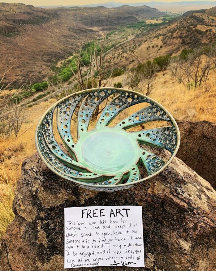 Artist Gives Away Free Artworks By Putting Them In Unexpected Places ...