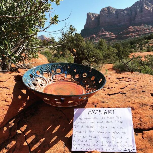 Artist Gives Away Free Artworks By Putting Them In Unexpected Places ...