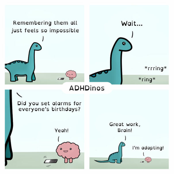 "ADHDinos": Artist Uses Comics To Explain What It's Like To Live With ...