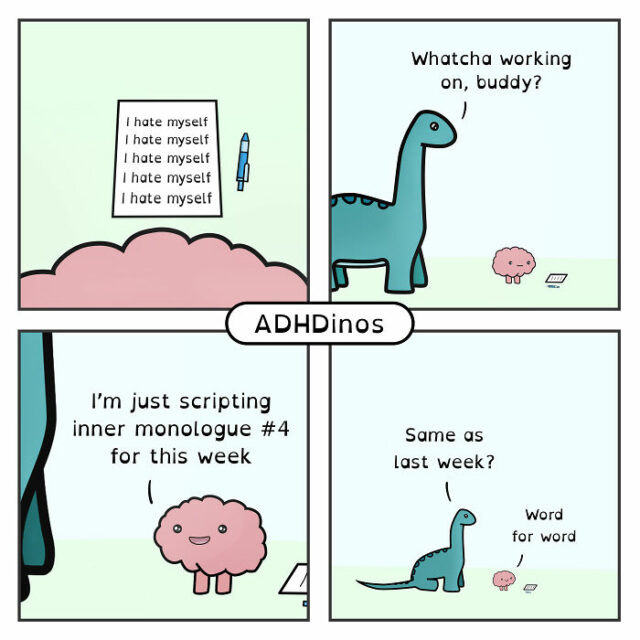 "ADHDinos": Artist Uses Comics To Explain What It's Like To Live With ...