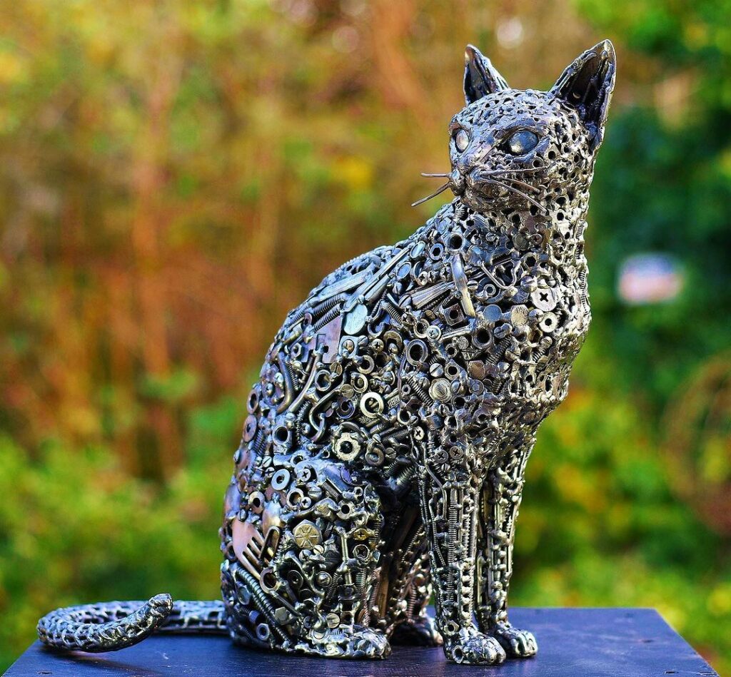 Artist Creates Stunning Animal Sculptures Made Out Of Scrap Metals (20 ...