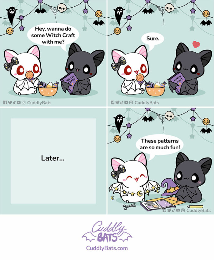 15 Wholesome Comics From The “Cuddle Bats” Series | DeMilked