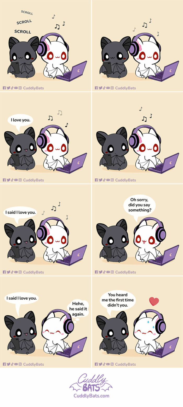 15 Wholesome Comics From The “Cuddle Bats” Series | DeMilked